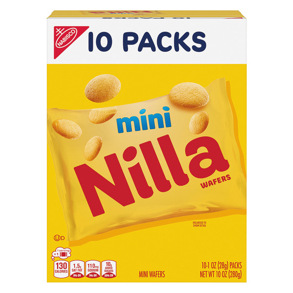 NILLA Mini Cookies, Vanilla Wafers, Snack Packs 10 oz Same-Day Delivery ...