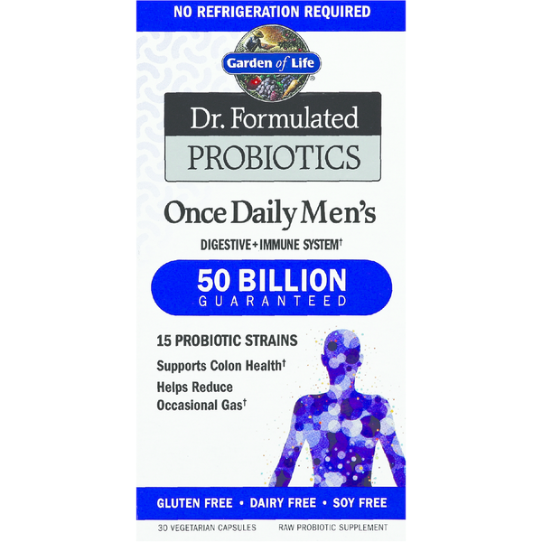 Garden of Life Once Daily Men's, Digestive + Immune System, Vegetarian ...