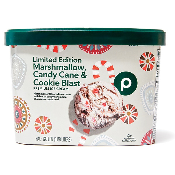 Publix Marshmallow Candy Cane & Cookie Blast Premium Ice Cream Same-Day ...