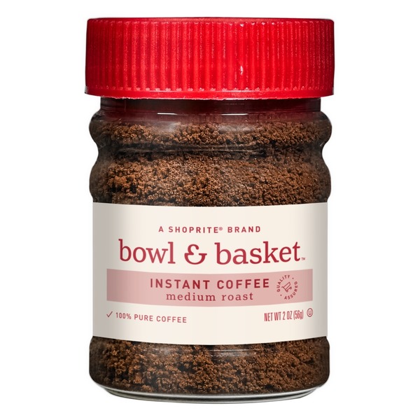 ShopRite Bowl & Basket Medium Roast Instant 100% Pure Coffee Same-Day ...