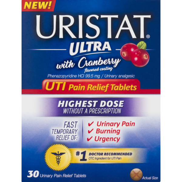 Uristat UTI Pain Relief Tablets (30 ct) - Instacart