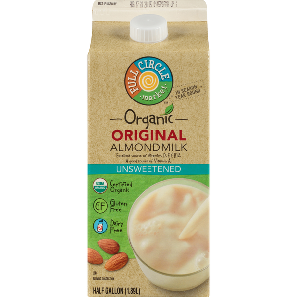 Full Circle Unsweetened Original Almondmilk (0.5 gal) - Instacart