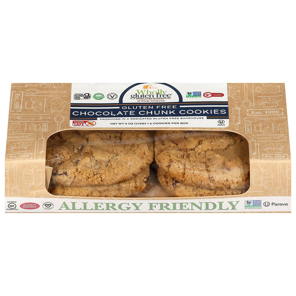 Wegmans Wholly Gluten Free Gluten Free & Vegan Chocolate Chunk Cookies ...