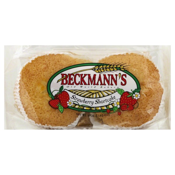 Beckmanns Old World Bakery Shortcake, Strawberry (16 oz) - Instacart