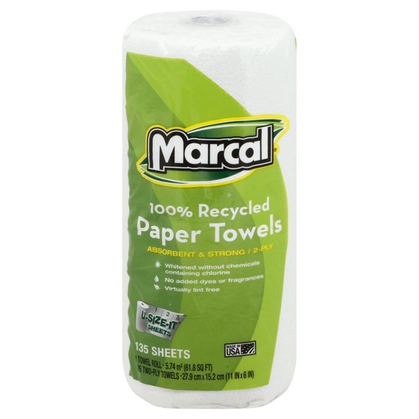 Marcal Paper Towels, Absorbent & Strong, 2 Ply (1 each) - Instacart