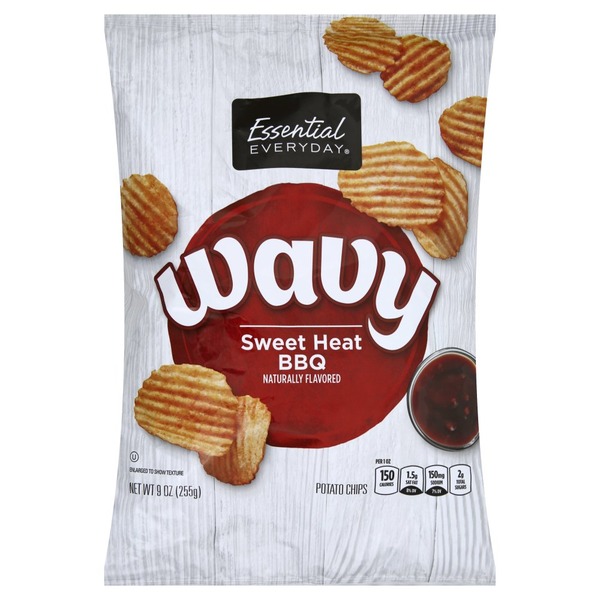 Essential Everyday Potato Chips, Sweet Heat BBQ, Wavy (9 oz) - Instacart