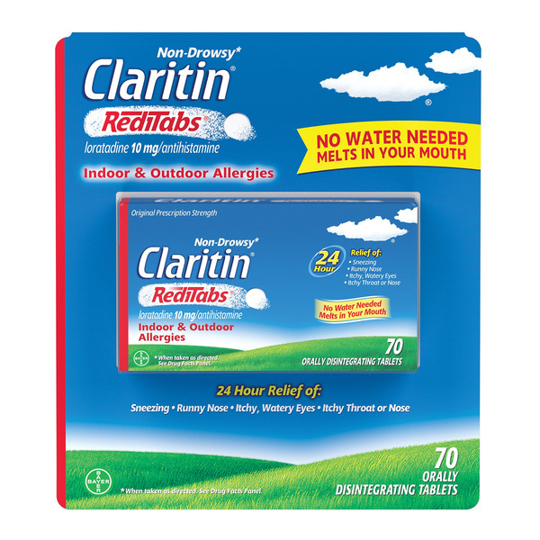 Claritin 24 Hour RediTabs For Indoor and Outdoor Allergy Relief Same ...