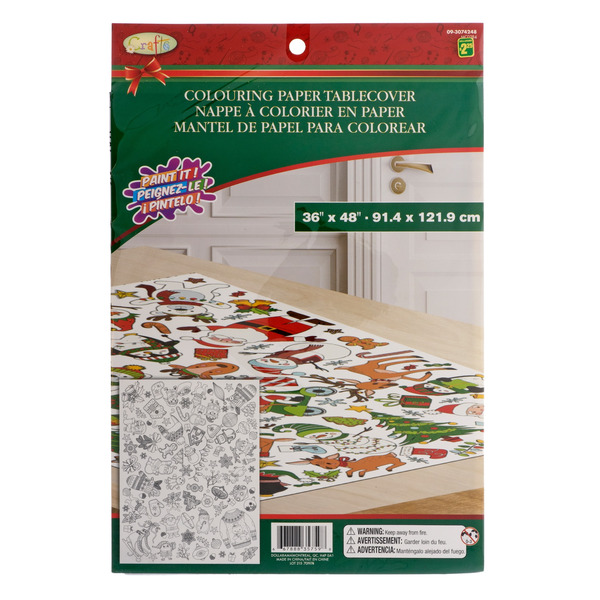 Crafts Colour Your Own Christmas Paper Table Cloth Same-Day Delivery ...