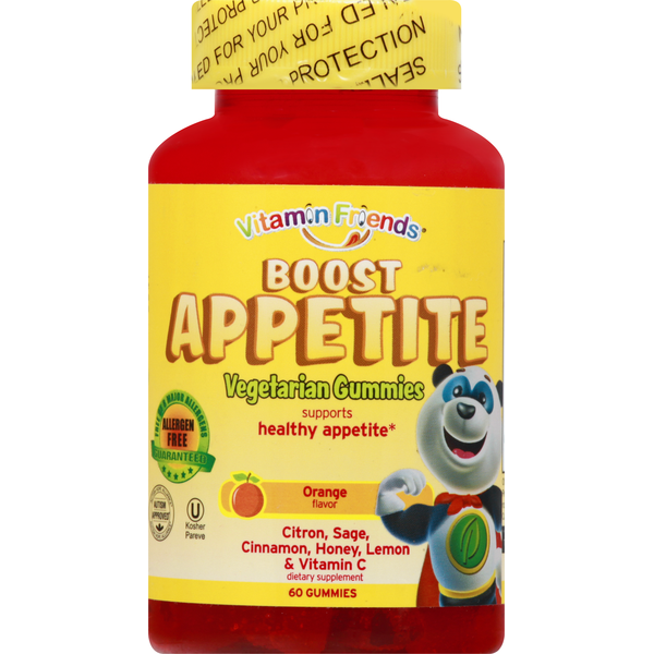 Vitamin Friends Boost Apetite, Vegetarian Gummies, Orange Flavor (60 ...