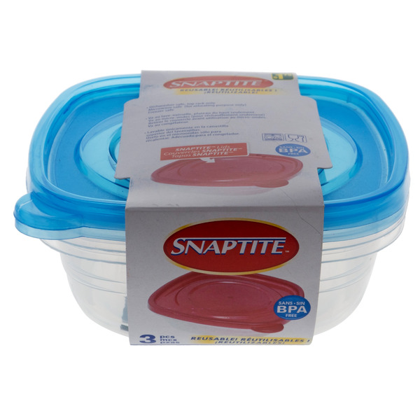 SNAPTITE Food Containers 500Ml (Assorted), 3 Pack Same-Day Delivery ...
