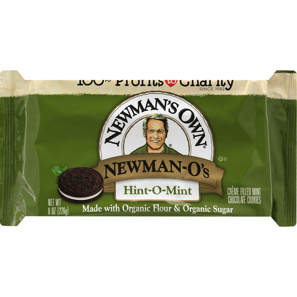 Newman's Own Chocolate Cookies, Creme Filled Mint, Hint-O-Mint Same-Day ...