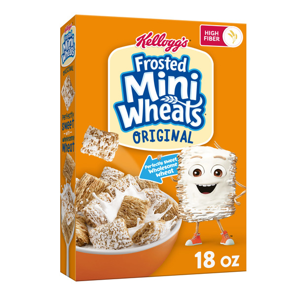 H-E-B Frosted Mini-Wheats Cold Breakfast Cereal, High-Fiber, Whole ...