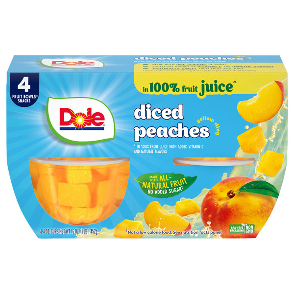 Wegmans Dole Diced Peaches, in 100% Fruit Juice with Natural Flavors ...
