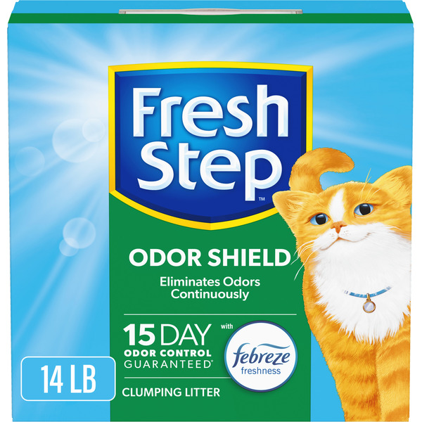 Fresh Step Odor Shield Clumping Cat Litter, Febreze Freshness ...
