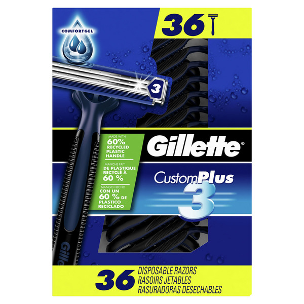 Costco Gillette CustomPlus 3 Men's Disposable Razor Same-Day Delivery ...