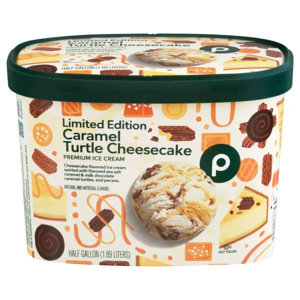 Publix Publix Ice Cream, Caramel Turtle Cheesecake, Premium Same-Day ...