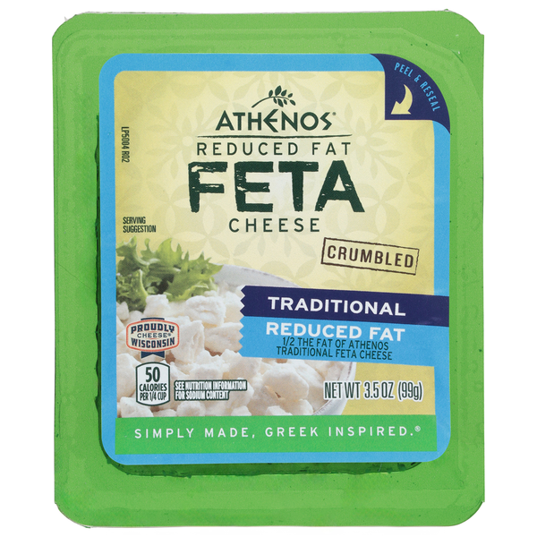 Athenos Reduced Fat Crumbled Traditional Feta Cheese Same-Day Delivery ...