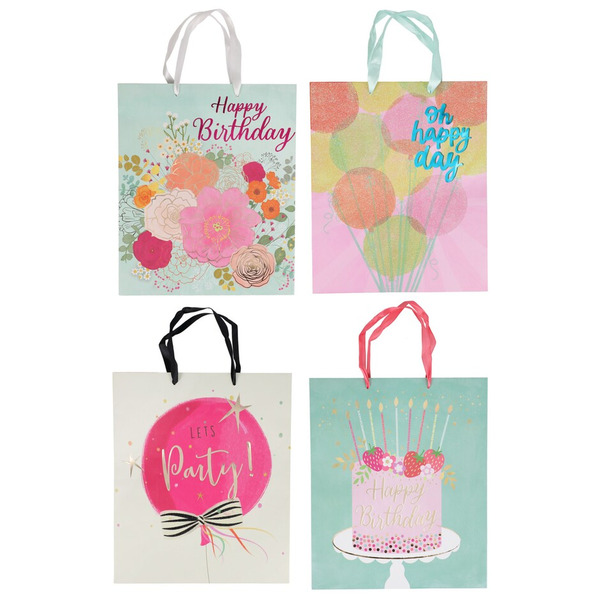 Voila Large Happy Birthday Gift Bags, 12 x 10 x 5 in Same-Day Delivery ...