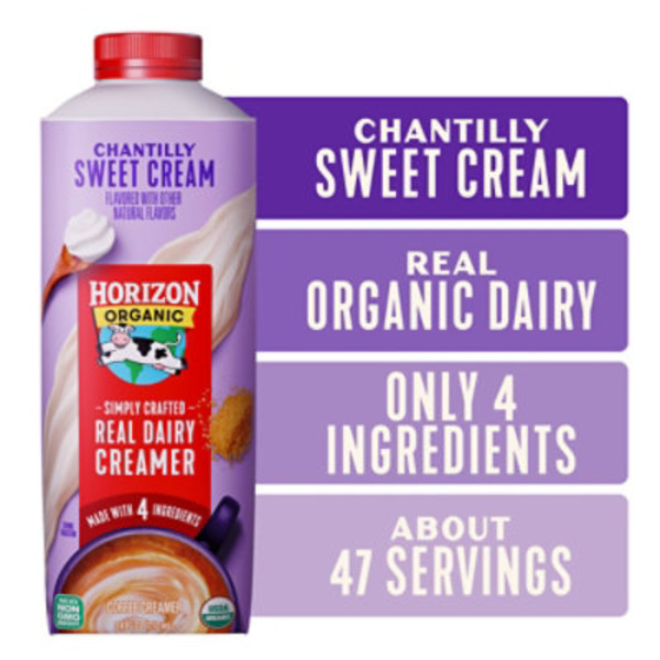 Safeway Horizon Organic Real Dairy Chantilly Sweet Cream Coffee Creamer ...