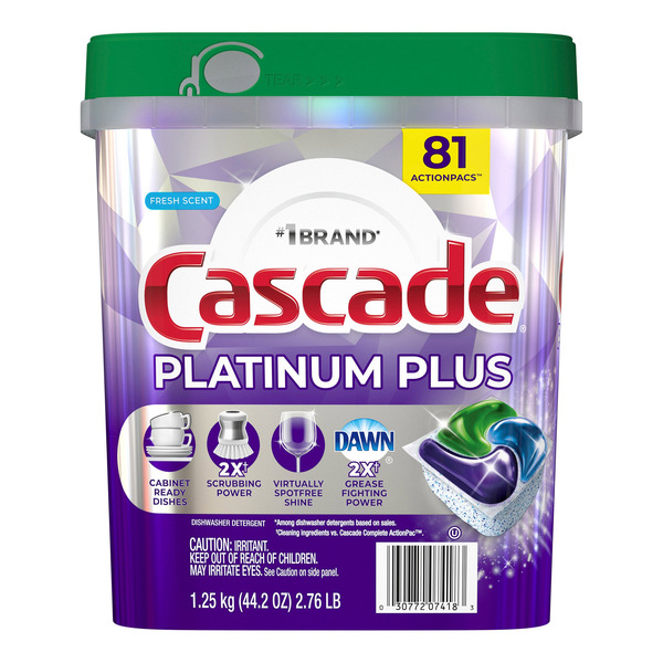 Cascade Platinum Plus Dishwasher Detergent Pods, Fresh Same-Day ...
