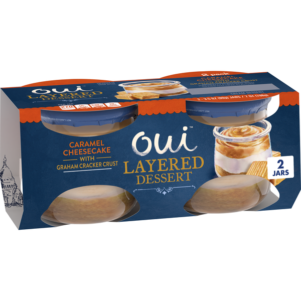 Yoplait Oui Creme Fraiche Caramel Cheesecake Layered Dessert, Glass ...