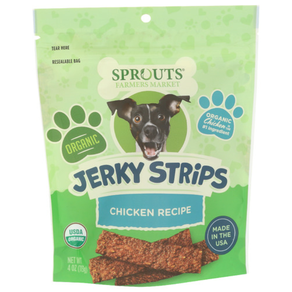 Sprouts Farmers Market Sprouts Dog Treats-Jrky Strips-Chkn Flvr-Org ...
