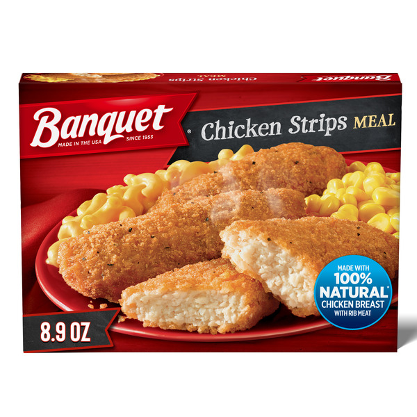 Banquet Chicken Strips with Mac and Cheese, Frozen Meal Same-Day ...