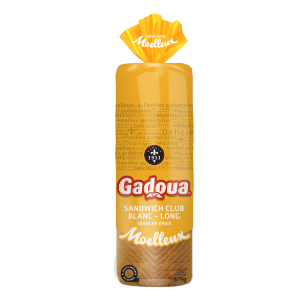 Gadoua White Bread Sandwich Club Long, 720 g Same-Day Delivery | Giant ...
