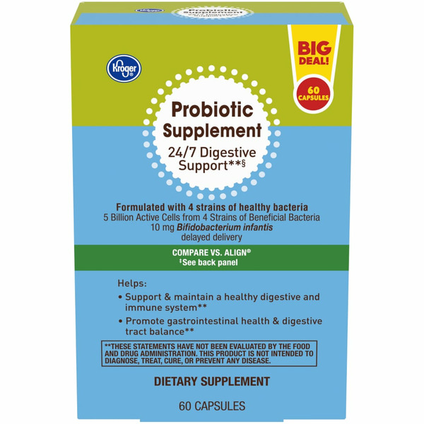 Kroger Kroger Probiotic Supplement Capsules Same-Day Delivery or Pickup ...