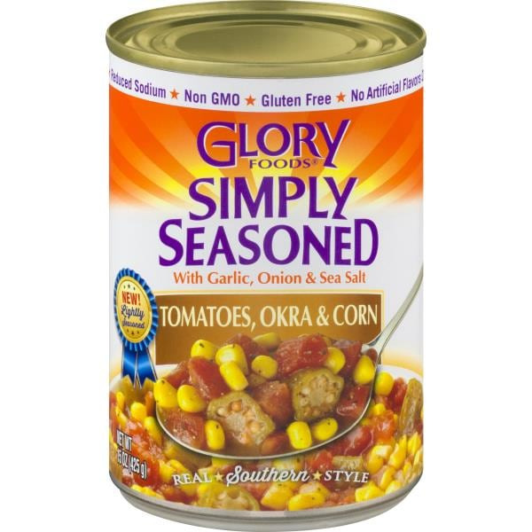 Glory Foods Simply Seasoned Tomatoes, Okra & Corn Same-Day Delivery or ...
