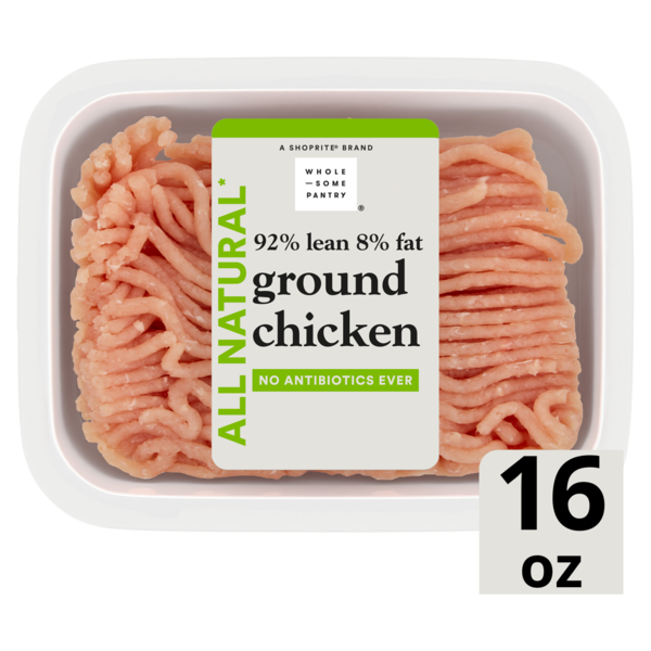 ShopRite Wholesome Pantry 92% Fat Free All Natural Ground Chicken Same ...