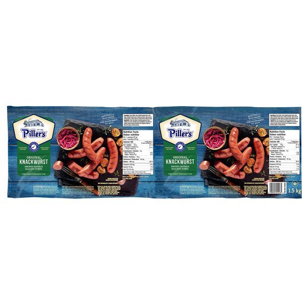 Costco Piller's Original Knackwurst Smoked Sausages Same-Day Delivery ...
