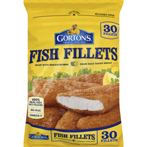 Gorton's Fish Fillets, Breaded (30 each) - Instacart