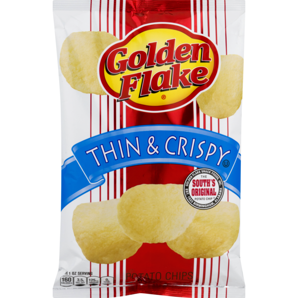 Golden Flake Thin & Crispy Potato Chips (2.875 oz) - Instacart