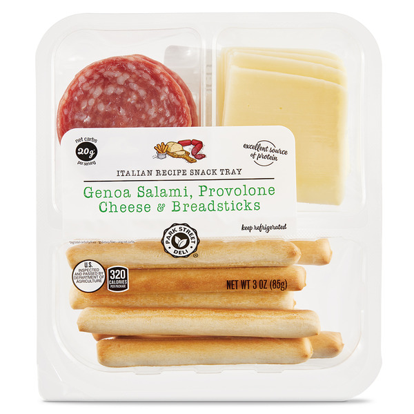 Aldi Italian Recipe Snack Tray Genoa Salami, Provolone Cheese ...