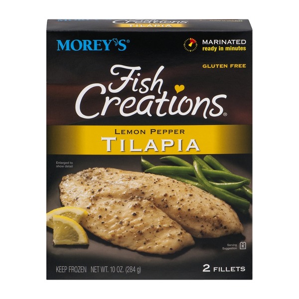 Morey's Fish Creations Lemon Pepper Tilapia Fillets (10 oz) - Instacart
