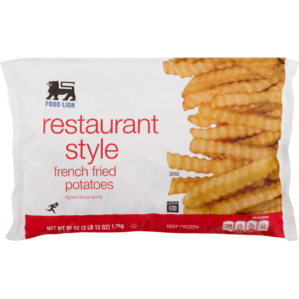 Food Lion Potatoes, French Fried, Restaurant Style, Bag (60 oz) - Instacart