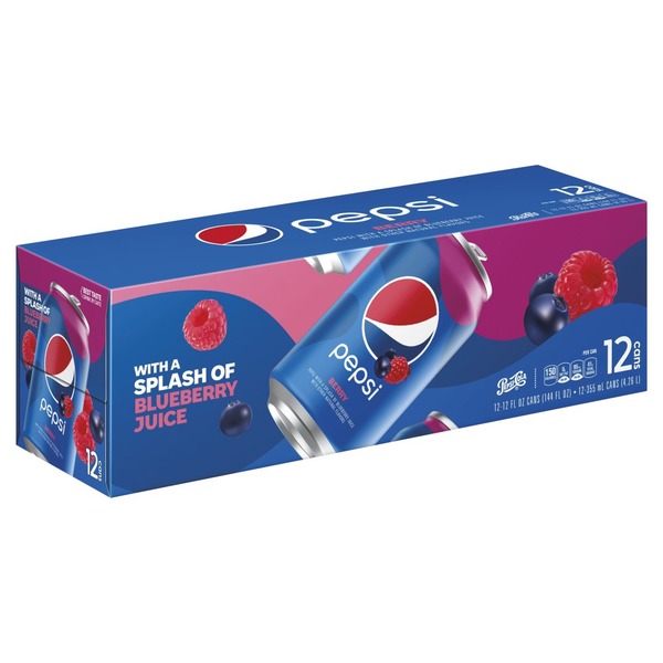 Pepsi Cola with a Splash of Blueberry Juice Soda (144 fl oz) - Instacart
