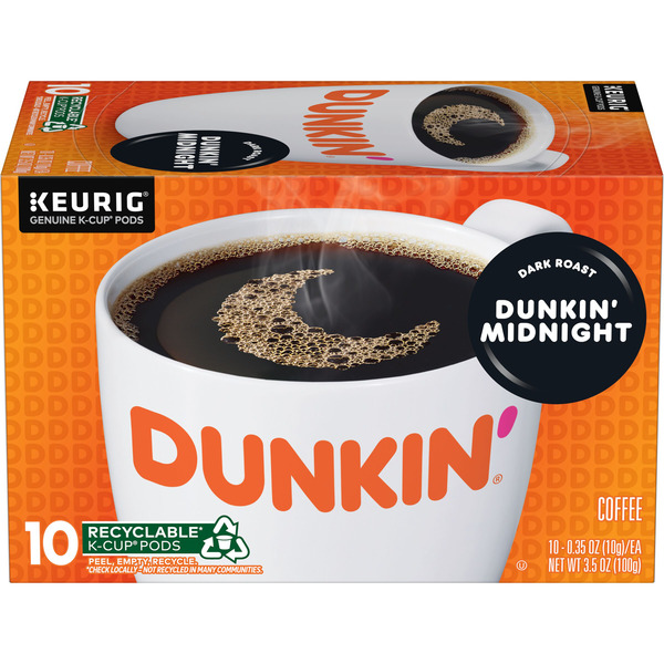 Dunkin' Dunkin’ Midnight Dark Roast Coffee, Keurig K-Cup Pods Same-Day ...
