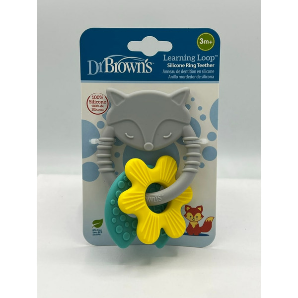 Kroger Dr. Brown’s Natural Flow Learning Loop Silicone Ring Teether ...