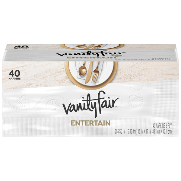 Vanity Fair Napkins & Holder, 40 3-Ply Paper Napkins Same-Day Delivery ...