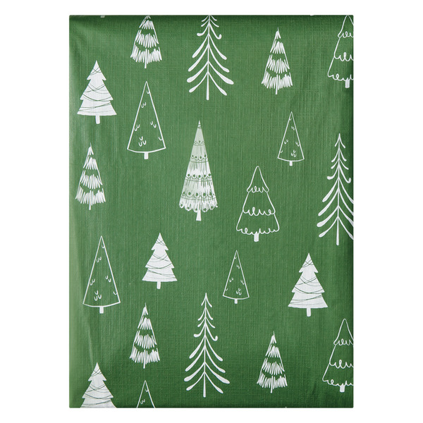 Merry Moments Trees Vinyl Tablecloth, 52 x 70 Inch - Green Same-Day ...