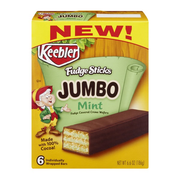Keebler Jumbo Mint Fudge Sticks - 6 CT (6.6 oz) - Instacart