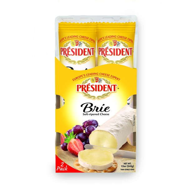 President Cheese Brie Soft Ripened Cheese Log duo (12 oz) - Instacart