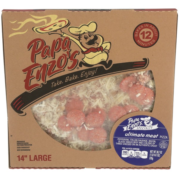Papa Enzo's Ultimate Meat Pizza (30.7 oz) - Instacart