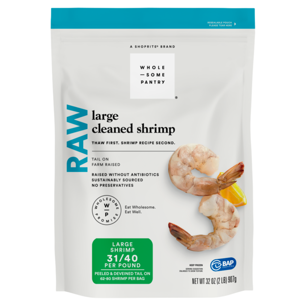 ShopRite Wholesome Pantry Organic Raw Large Cleaned Shrimp Same-Day ...