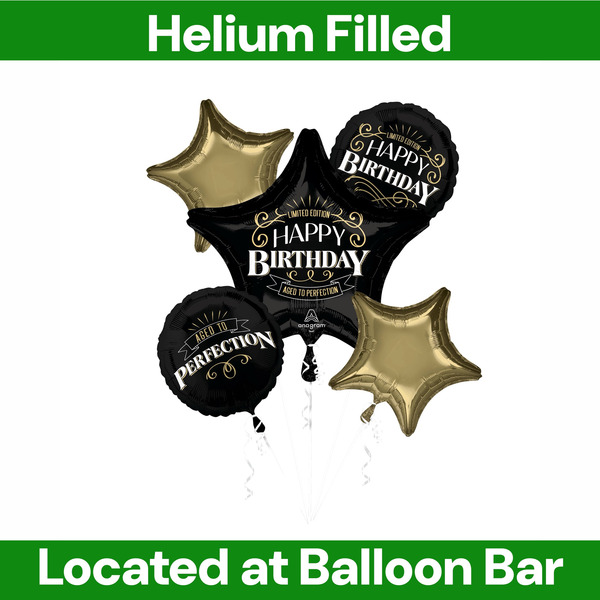 Michaels INFLATED Better with Age 5-Piece Foil Balloon Bouquet Same-Day ...