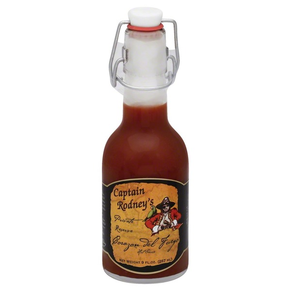 Captain Rodneys Hot Sauce, Corazon del Fuego, Bottle (9 oz) - Instacart