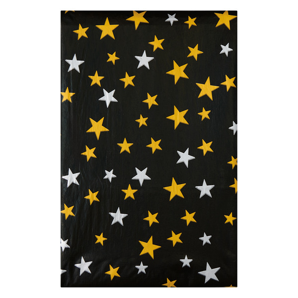 Merry Moments Metallic Stars Vinyl Tablecloth, 60 x 84 Inch Same-Day ...