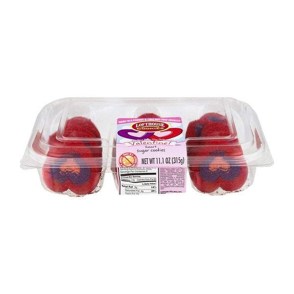 Lofthouse Cookies Valentine! Heart Sugar Cookies (11.1 oz) - Instacart